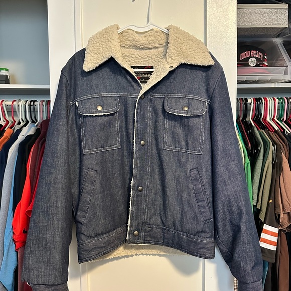 Sears | Jackets & Coats | Vintage Sears Mens Store Sherpa Lined Denim ...